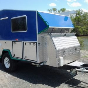 Buy hybrid camper trailer hard top, kitchen - made in Brisbane